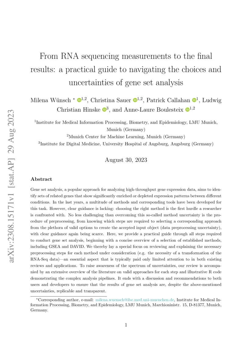 From RNA sequencing measurements to the final results: a practical guide to navigating the ...