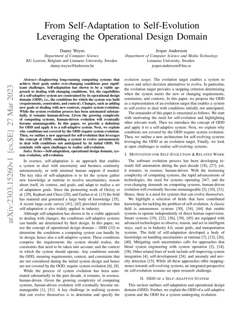From Self-Adaptation to Self-Evolution Leveraging the Operational ...