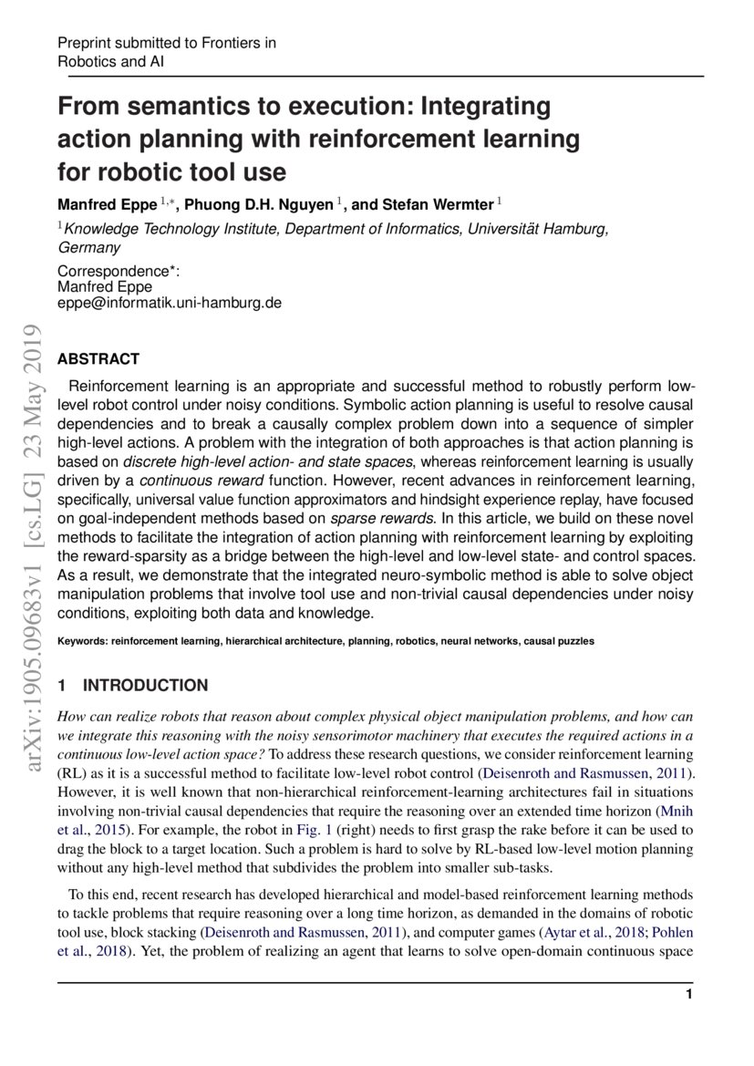 From Semantics To Execution Integrating Action Planning With Reinforcement Learning For Robotic
