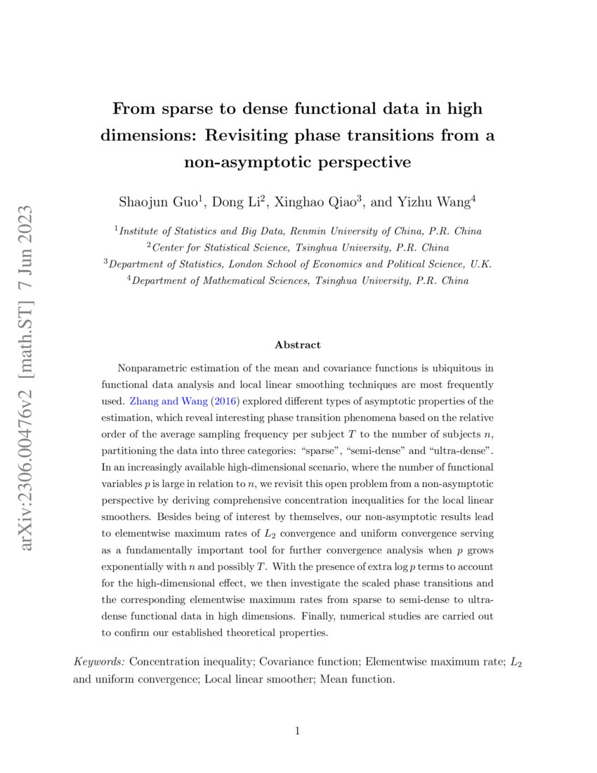 From Sparse To Dense Functional Data In High Dimensions Revisiting Phase Transitions From A Non 