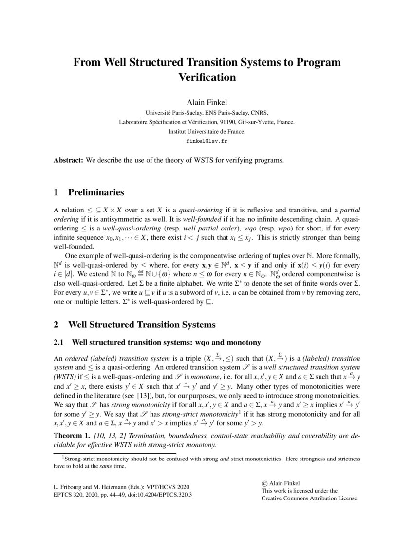 From Well Structured Transition Systems to Program Verification | DeepAI