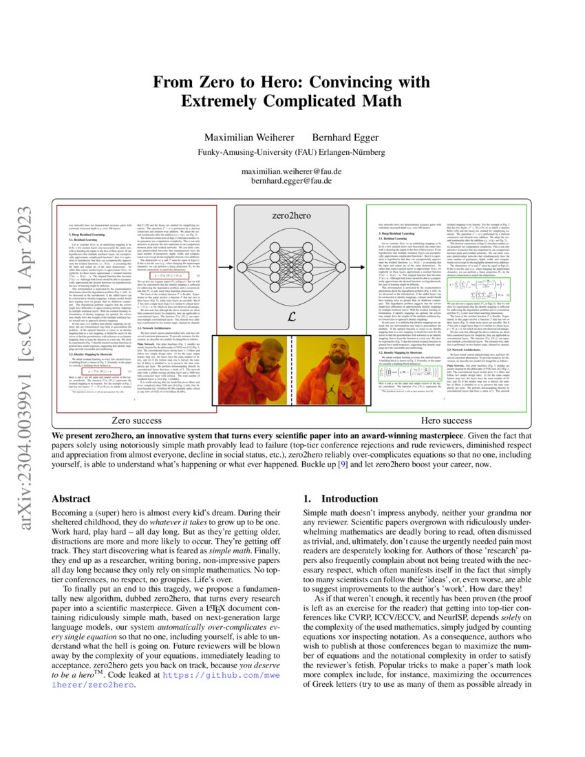 From Zero to Hero: Convincing with Extremely Complicated Math | DeepAI