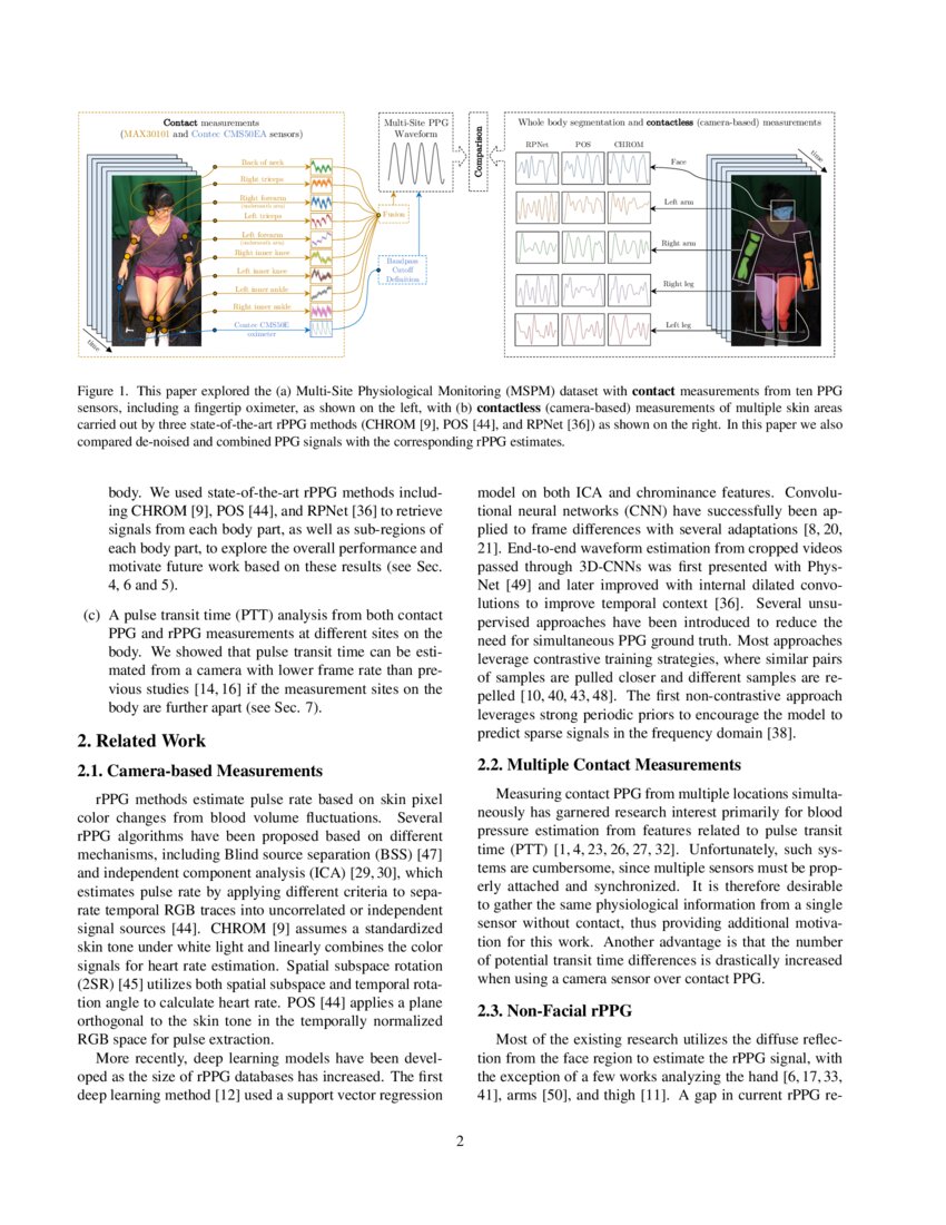 Full-Body Cardiovascular Sensing with Remote Photoplethysmography | DeepAI