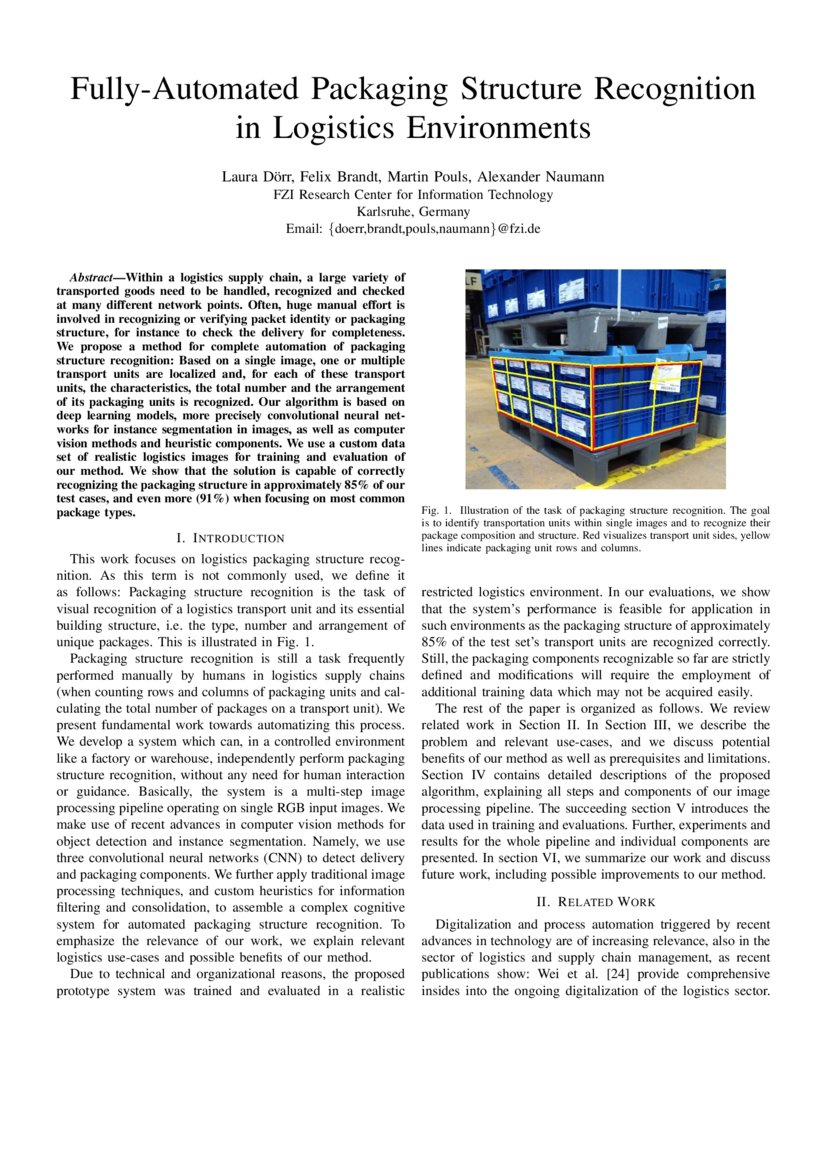Fully-Automated Packaging Structure Recognition in Logistics ...