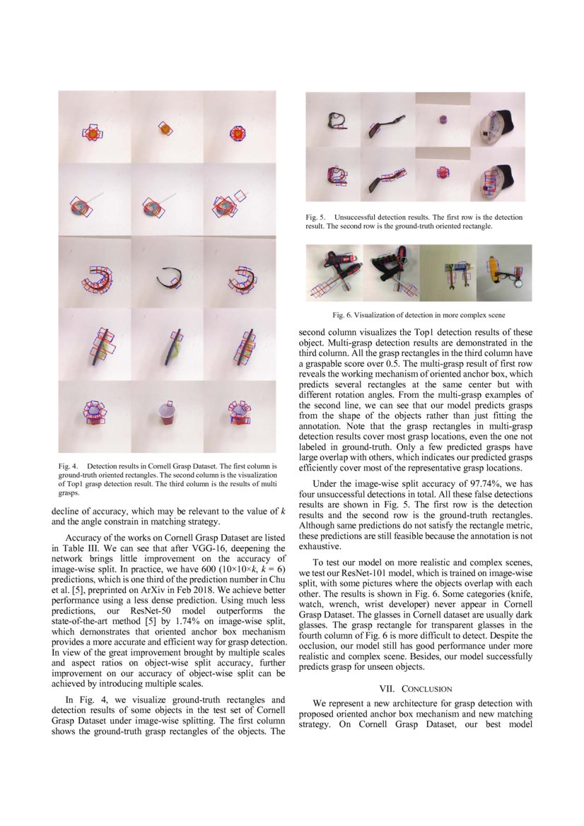 Fully Convolutional Grasp Detection Network with Oriented Anchor Box | DeepAI