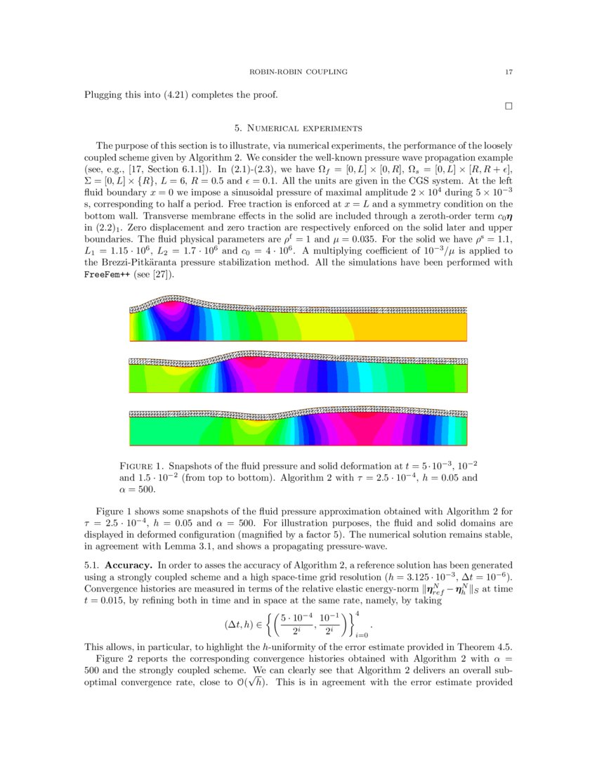 Fully discrete loosely coupled Robin-Robin scheme for incompressible fluid-structure interaction ...