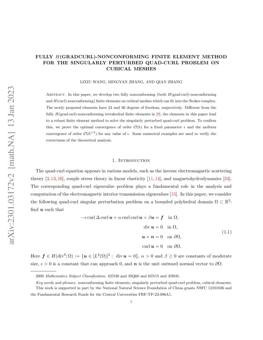 Fully Hgradcurl Nonconforming Finite Element Method For The