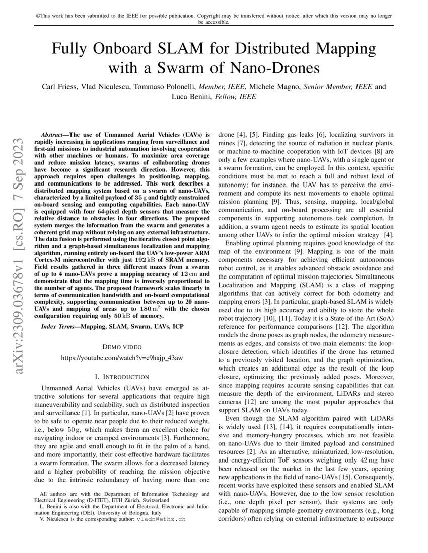 Fully Onboard SLAM for Distributed Mapping with a Swarm of Nano-Drones | DeepAI