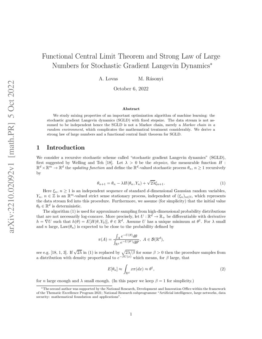 Functional Central Limit Theorem And Strong Law Of Large Numbers For Stochastic Gradient