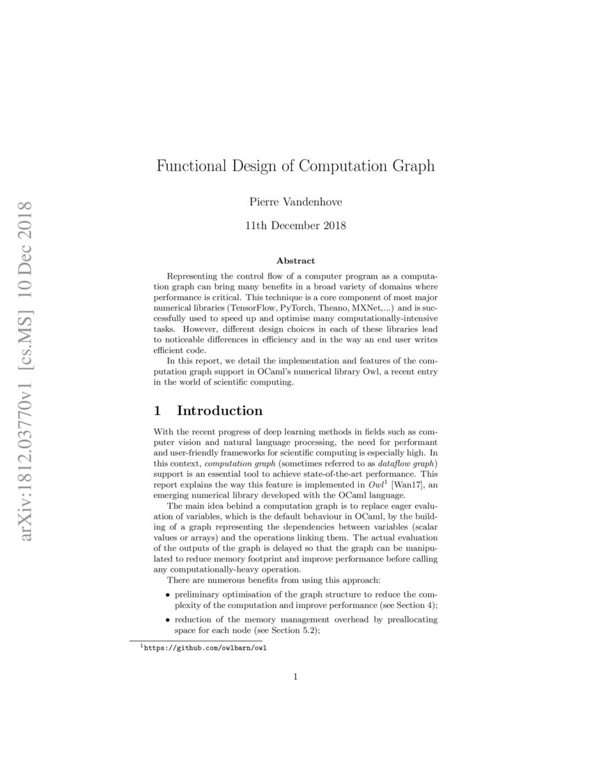 Functional Design of Computation Graph | DeepAI