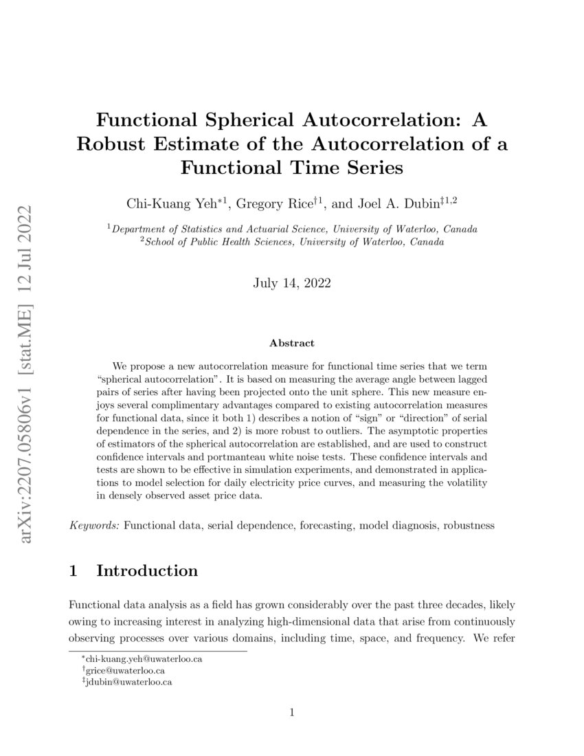 Functional Spherical Autocorrelation A Robust Estimate Of The