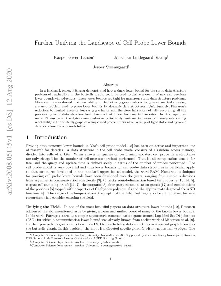 Further Unifying the Landscape of Cell Probe Lower Bounds | DeepAI