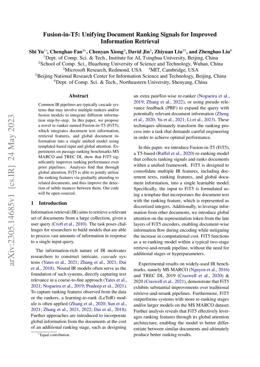 Fusion-in-T5: Unifying Document Ranking Signals for Improved ...