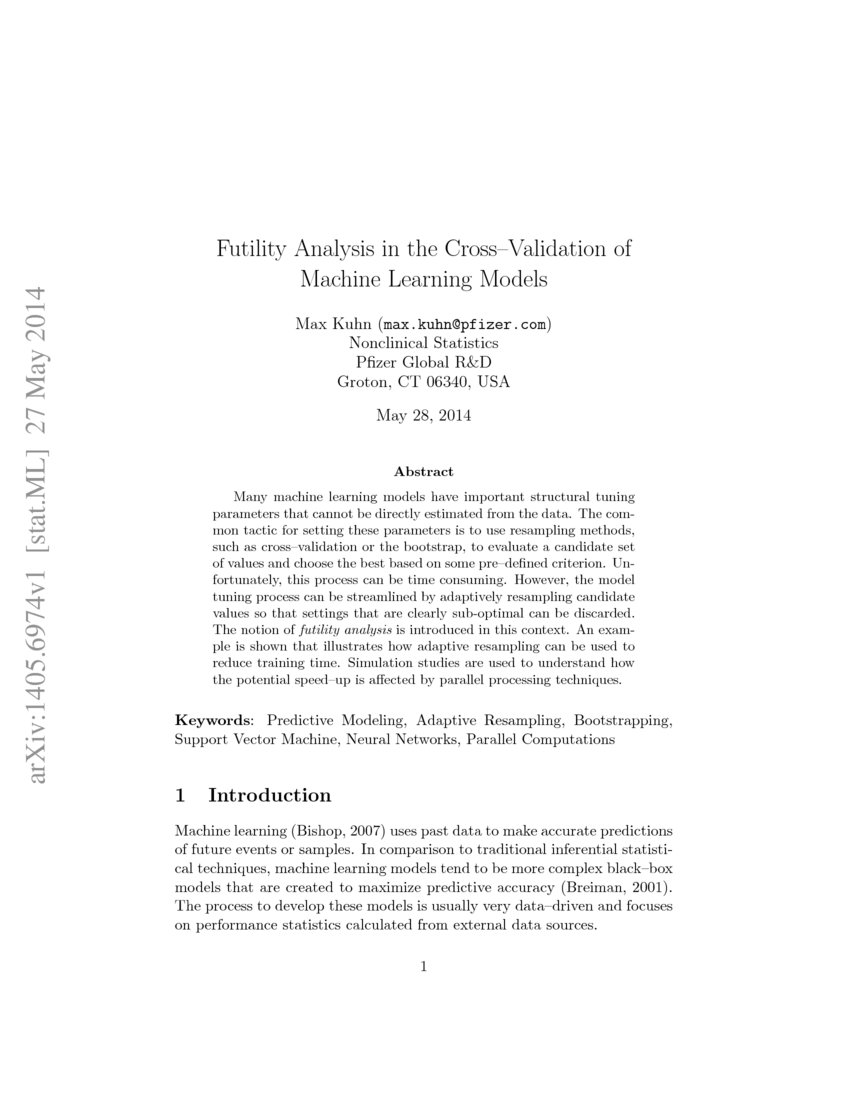 Futility Analysis in the Cross-Validation of Machine Learning Models ...
