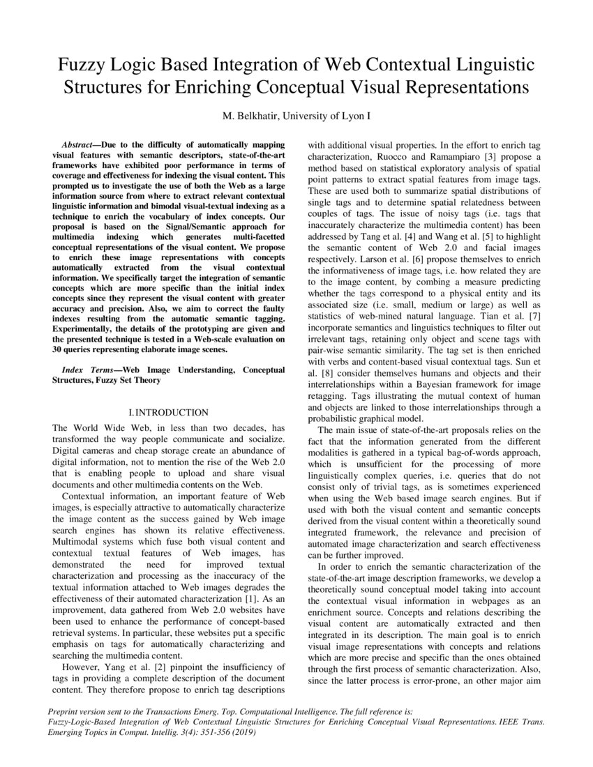 Fuzzy Logic Based Integration Of Web Contextual Linguistic Structures For Enriching Conceptual