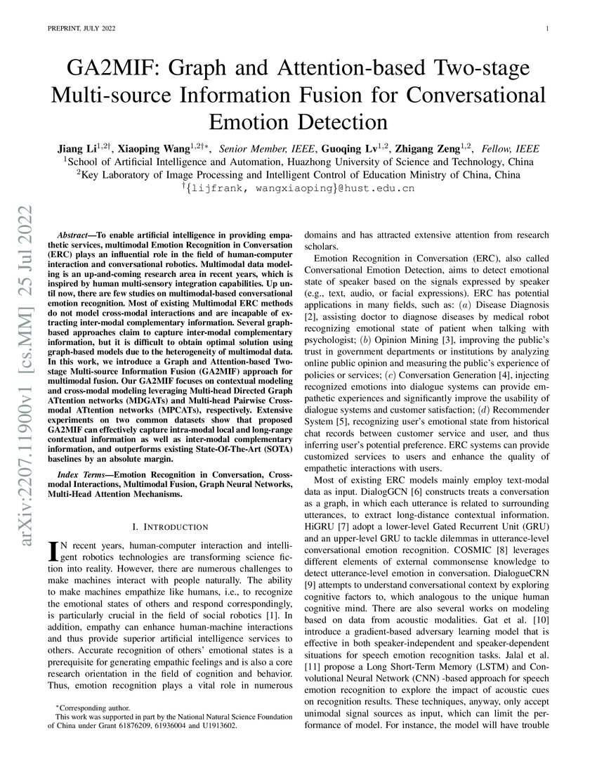 Ga2mif Graph And Attention Based Two Stage Multi Source Information Fusion For Conversational