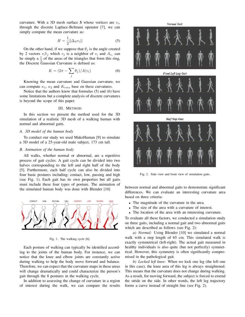 Gait analysis with curvature maps: A simulation study | DeepAI