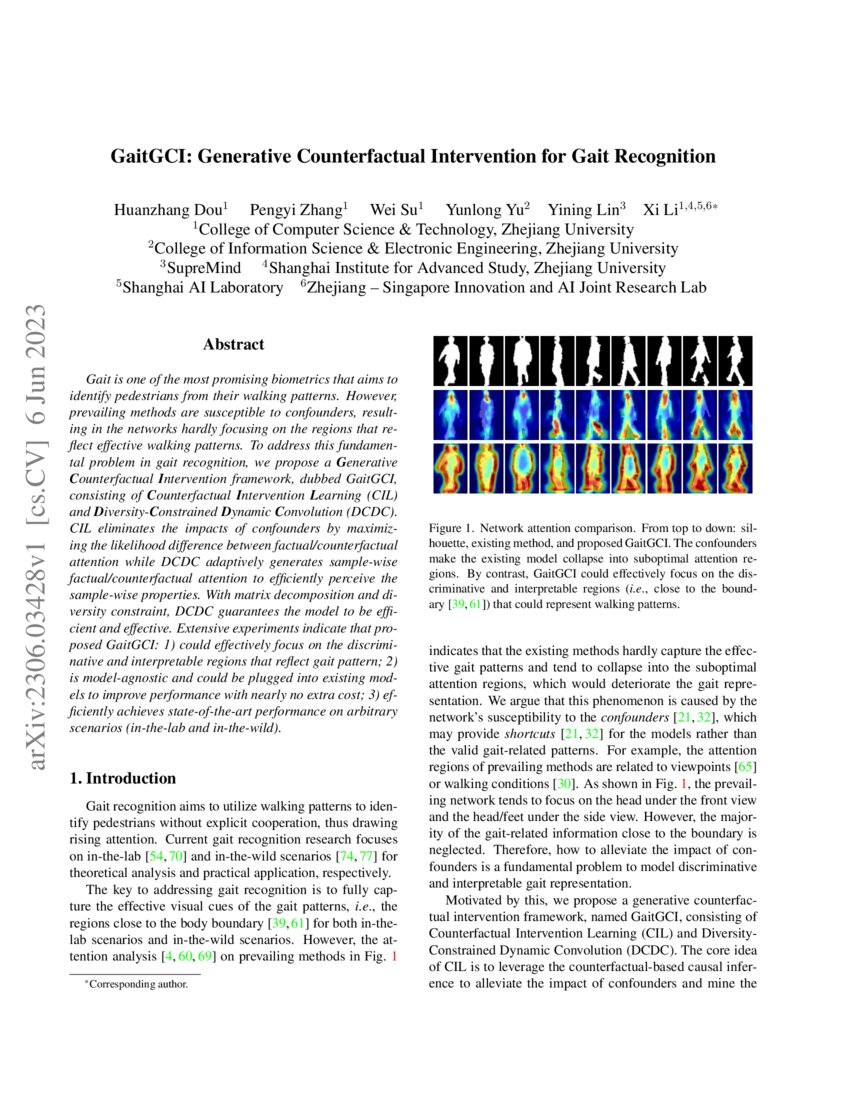 GaitGCI: Generative Counterfactual Intervention for Gait Recognition | DeepAI