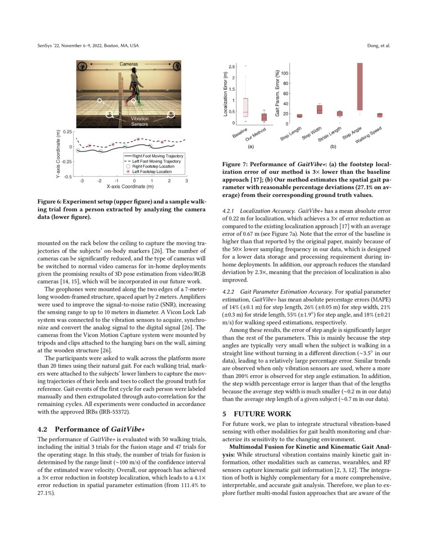 Gaitvibe Enhancing Structural Vibration Based Footstep Localization