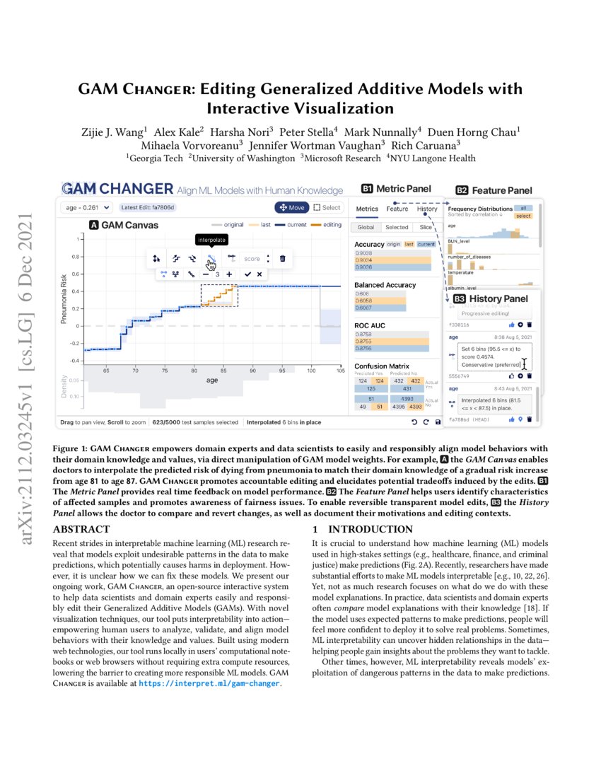 GAM Changer: Editing Generalized Additive Models with Interactive ...