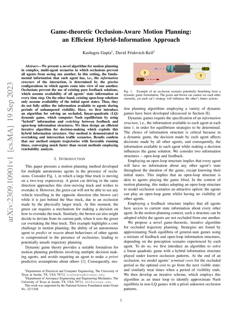 Game-theoretic Occlusion-Aware Motion Planning: an Efficient Hybrid ... Game-theoretic Occlusion-Aware Motion Planning: an Efficient Hybrid ...