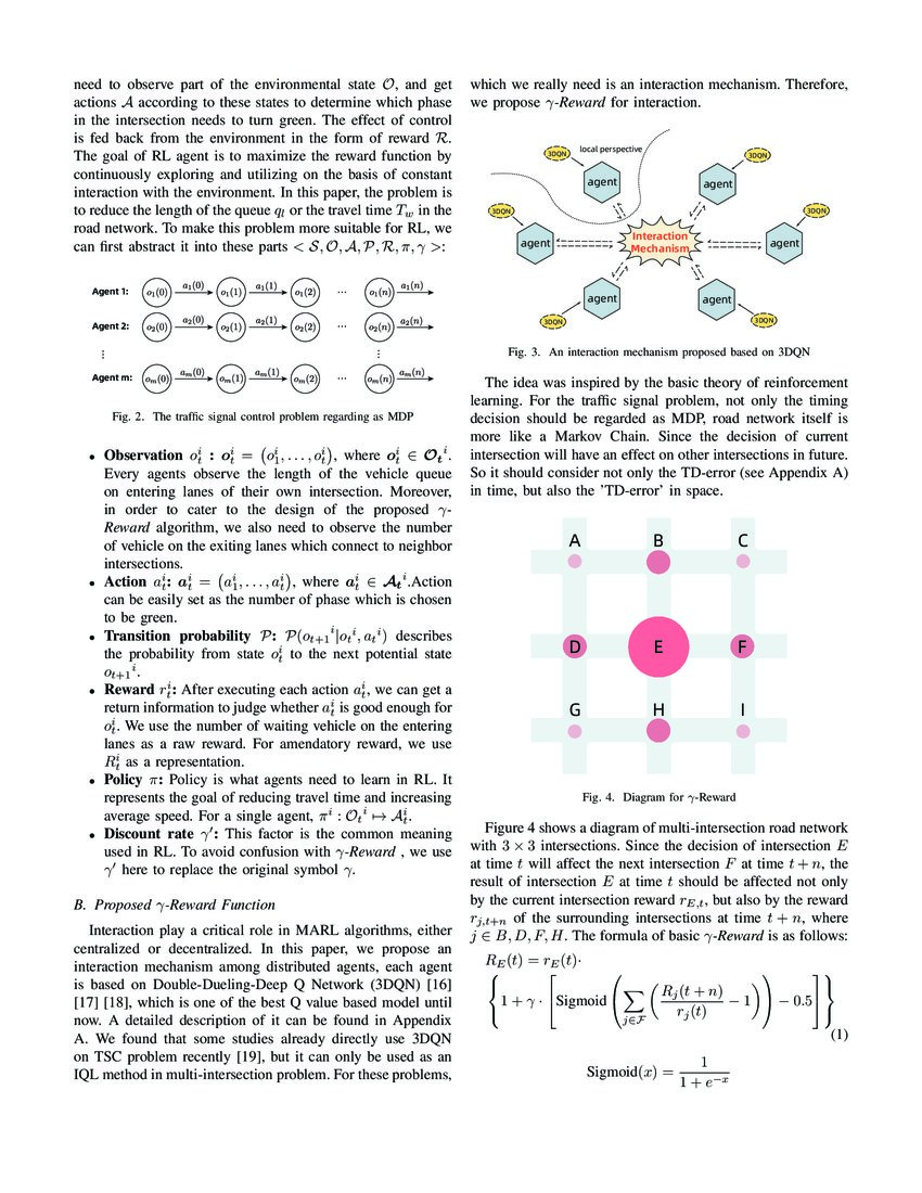 Gamma-Reward: A Novel Multi-Agent Reinforcement Learning Method for Traffic Signal Control | DeepAI