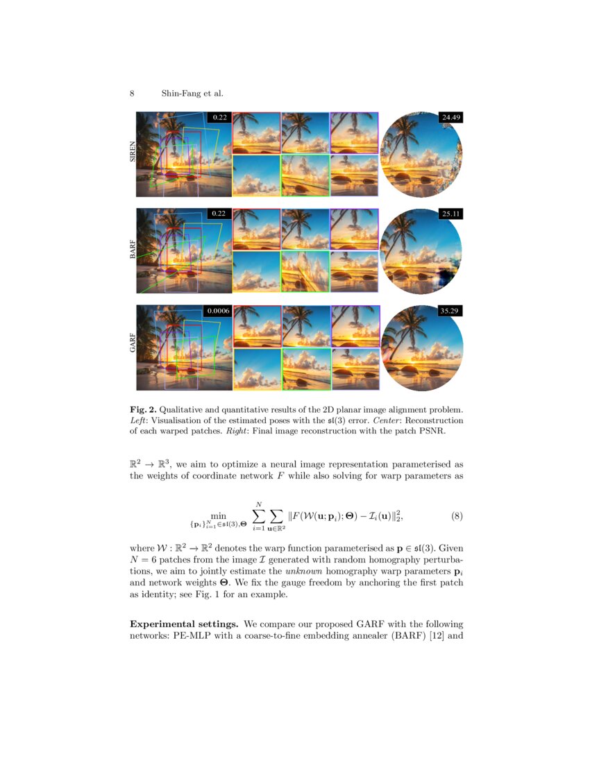 Garf Gaussian Activated Radiance Fields For High Fidelity Reconstruction And Pose Estimation