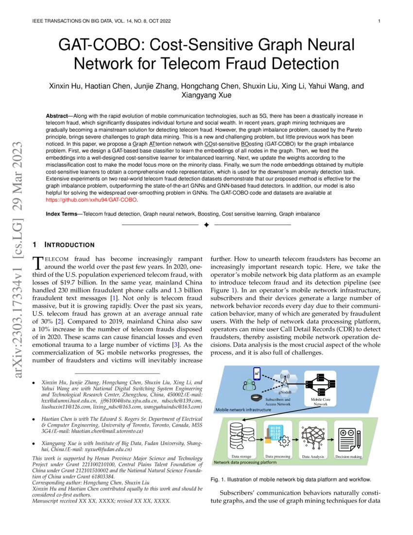 Gat Cobo Cost Sensitive Graph Neural Network For Telecom Fraud