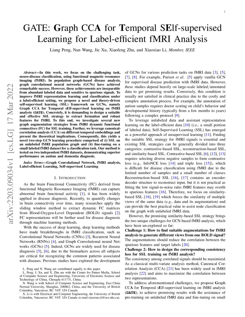 GATE: Graph CCA for Temporal SElf-supervised Learning for Label ... GATE: Graph CCA for Temporal SElf-supervised Learning for Label ...
