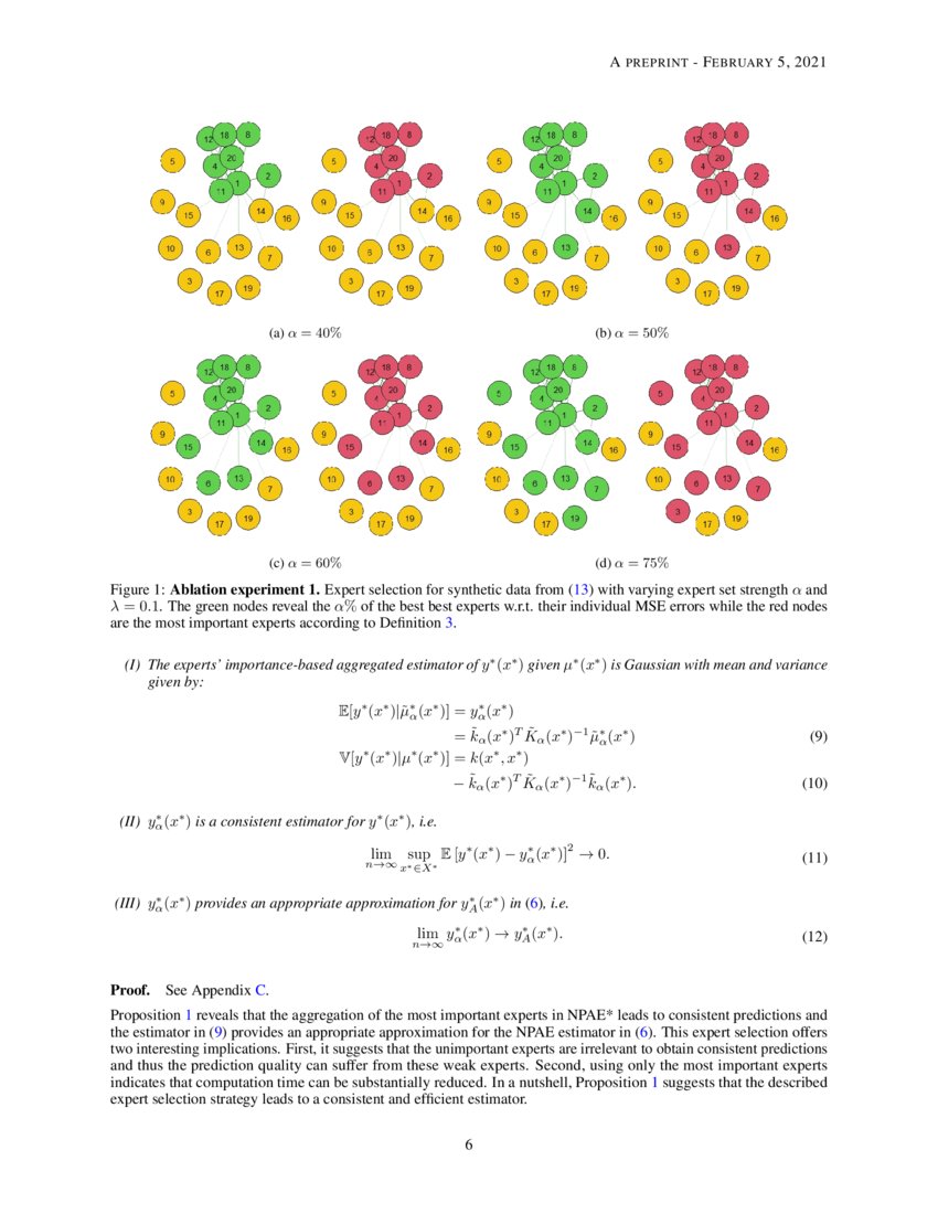 Gaussian Experts Selection using Graphical Models | DeepAI