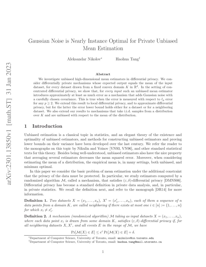 Gaussian Noise Is Nearly Instance Optimal For Private Unbiased Mean