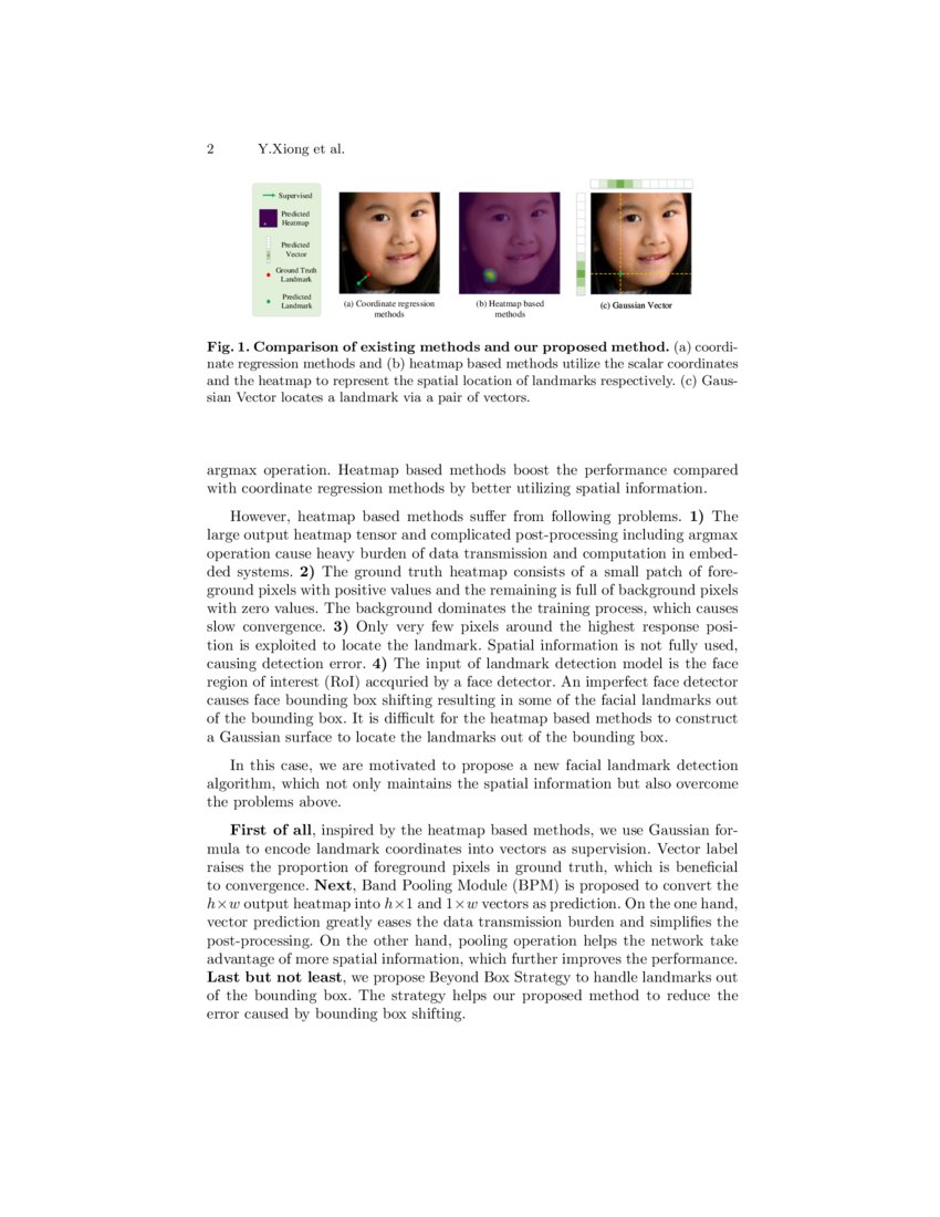 Gaussian Vector: An Efficient Solution for Facial Landmark Detection | DeepAI