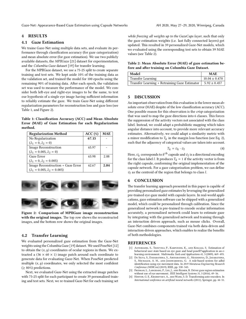 Gaze Net Appearance Based Gaze Estimation Using Capsule Networks Deepai 3202