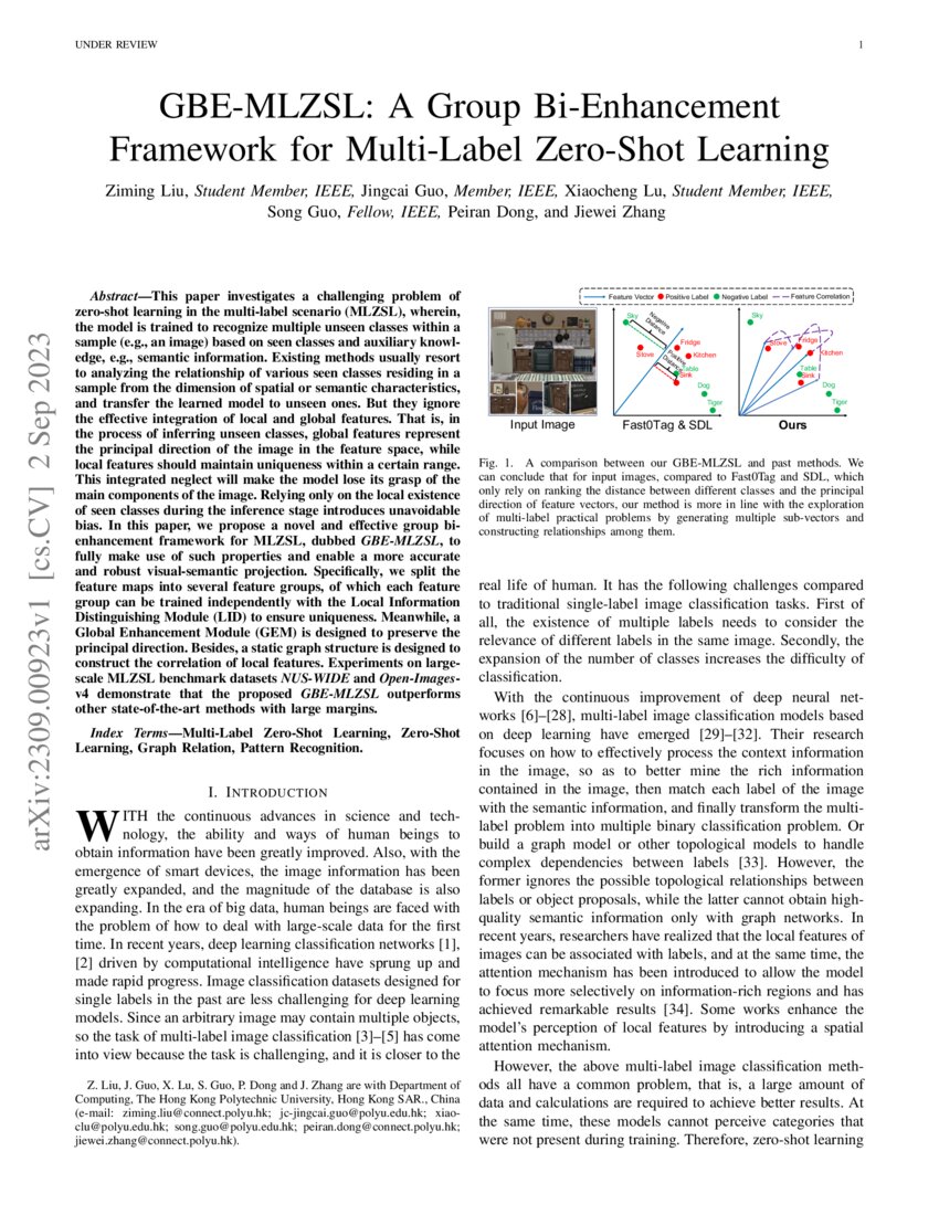 GBE-MLZSL: A Group Bi-Enhancement Framework for Multi-Label Zero-Shot Learning | DeepAI
