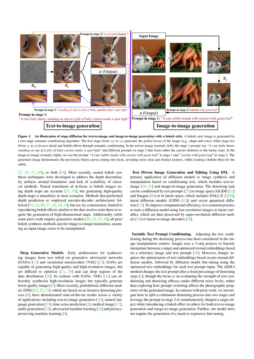 GBSD: Generative Bokeh with Stage Diffusion | DeepAI