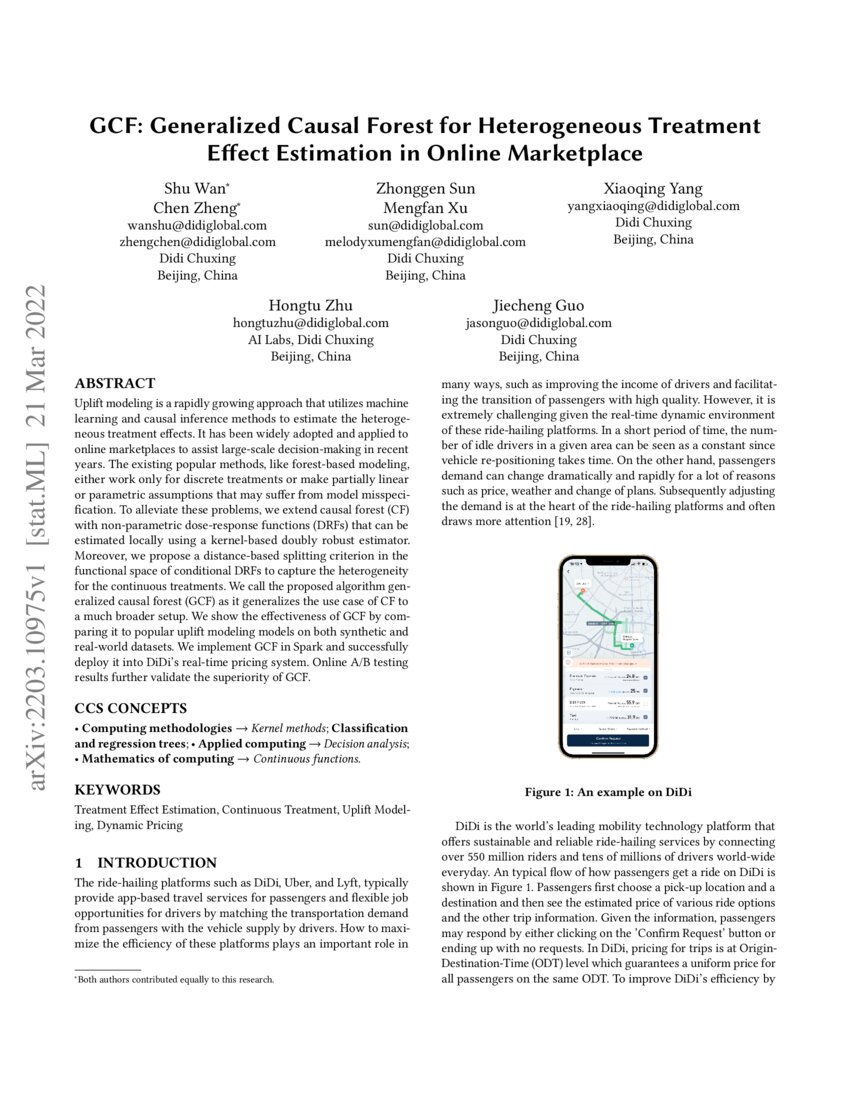 Gcf Generalized Causal Forest For Heterogeneous Treatment Effect Estimation In Online