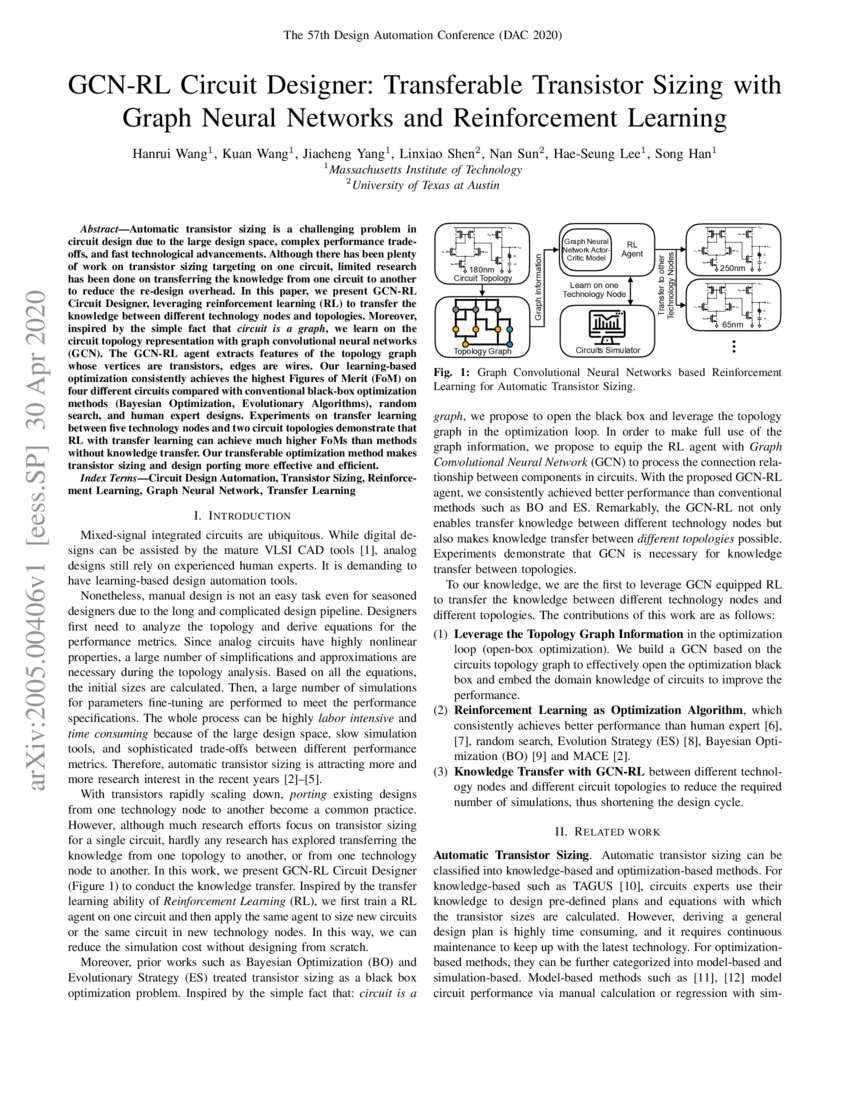 GCN-RL Circuit Designer: Transferable Transistor Sizing with Graph ...