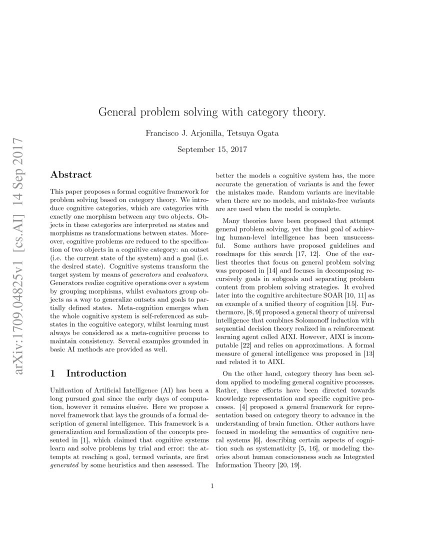 General problem solving with category theory | DeepAI