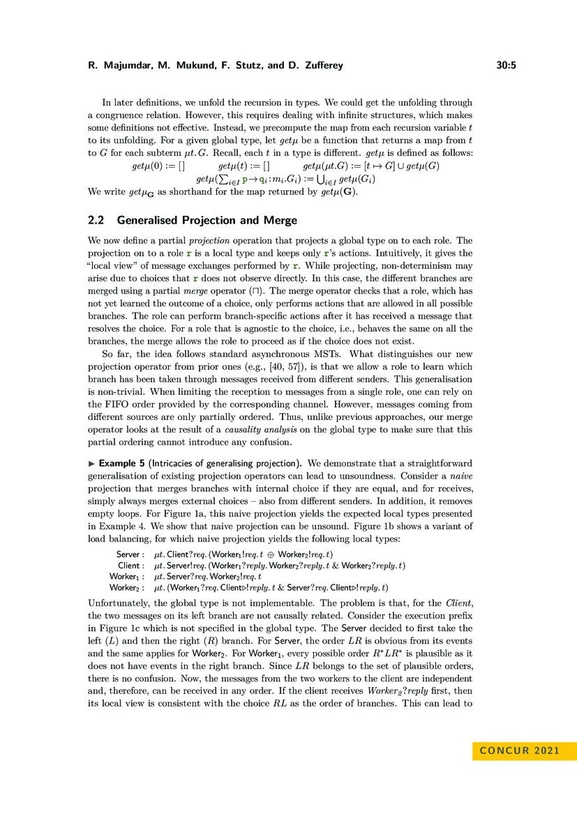 Generalising Projection In Asynchronous Multiparty Session Types Deepai