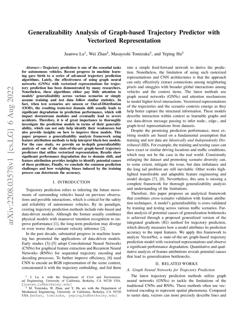 Generalizability Analysis of Graph-based Trajectory Predictor with Vectorized Representation ...