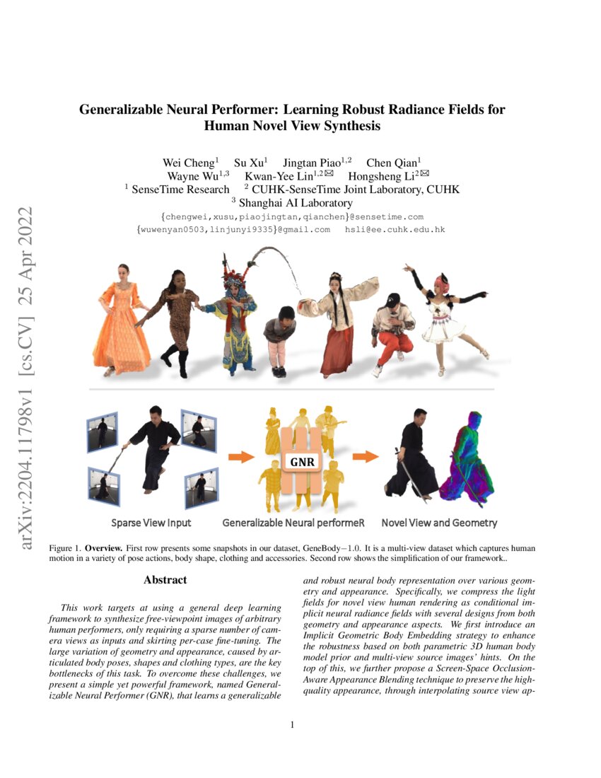 Generalizable Neural Performer: Learning Robust Radiance Fields for ...