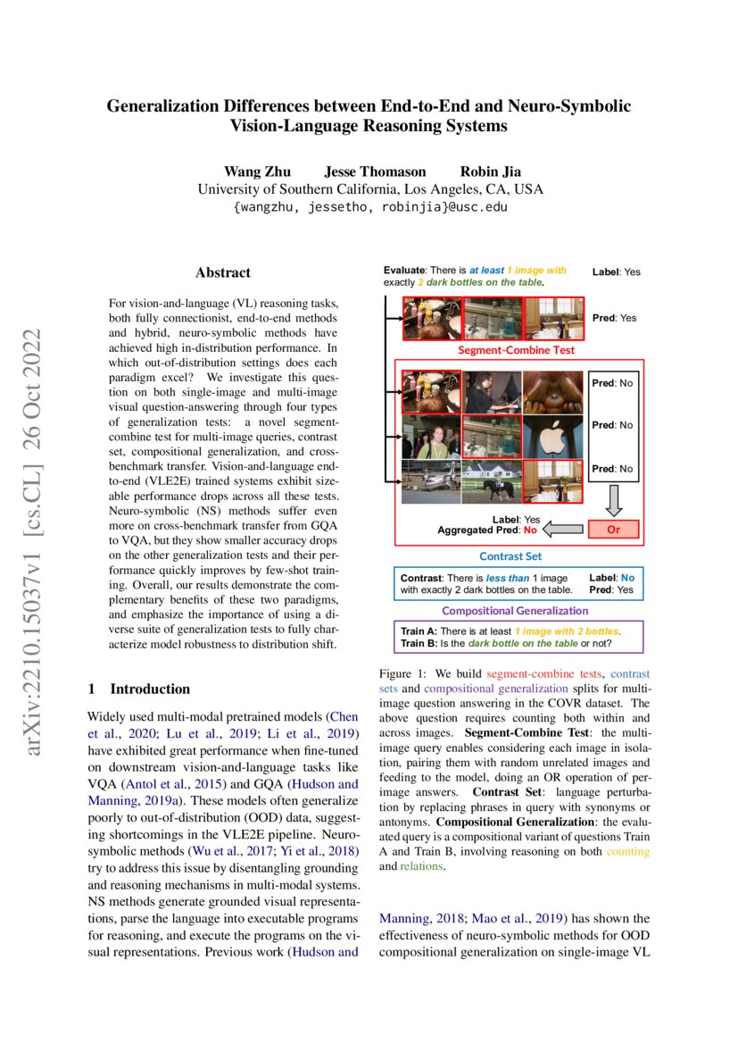 Generalization Differences between End-to-End and Neuro-Symbolic Vision ... Generalization Differences between End-to-End and Neuro-Symbolic Vision ...