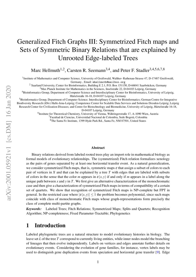 Generalized Fitch Graphs III: Symmetrized Fitch maps and Sets of ...