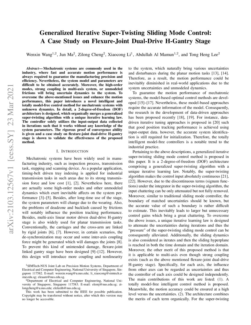 Generalized Iterative Super-Twisting Sliding Mode Control: A Case Study ...