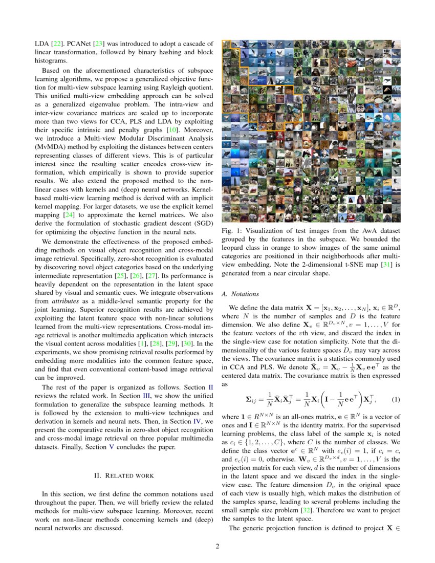 Generalized Multi View Embedding For Visual Recognition And Cross Modal