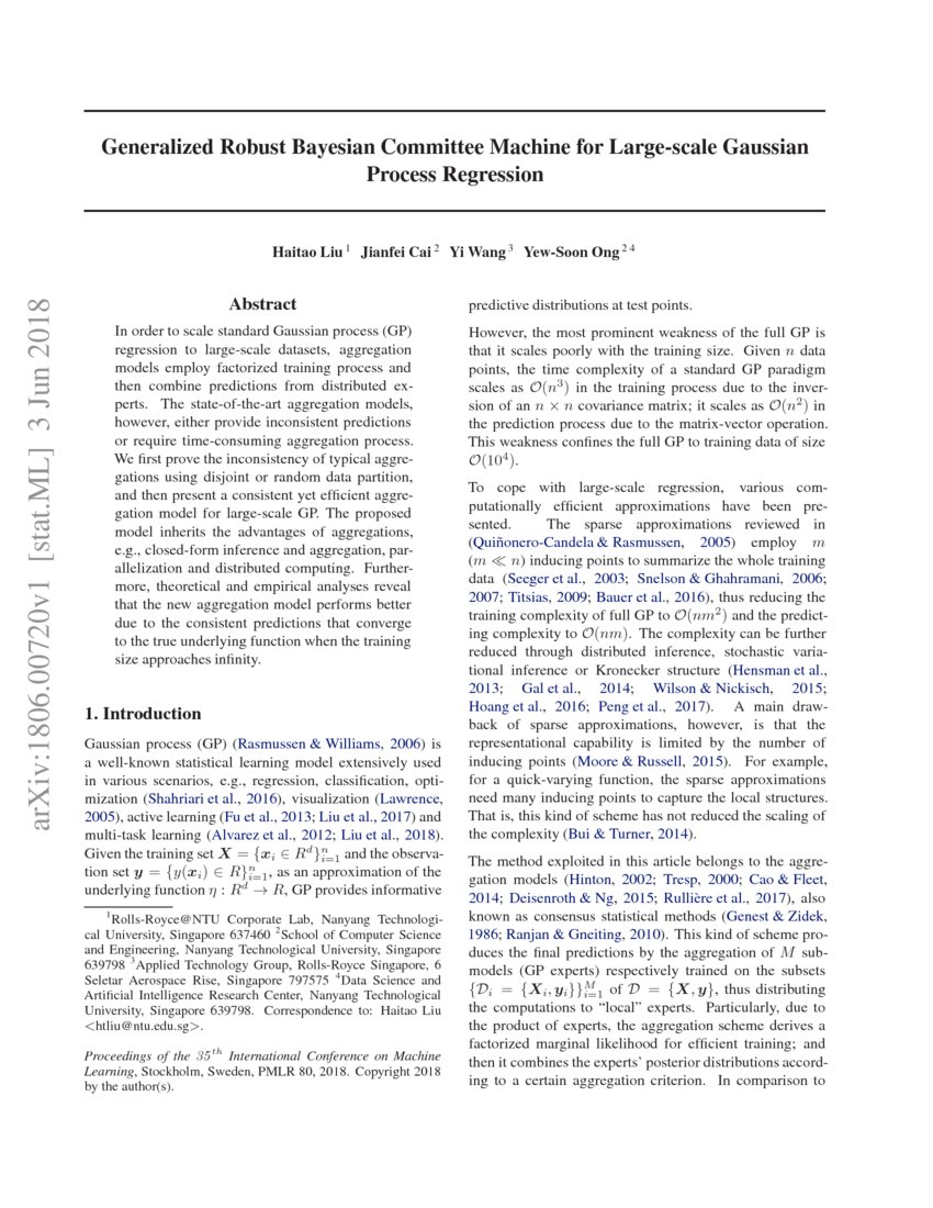 Generalized Robust Bayesian Committee Machine for Large-scale Gaussian ... Generalized Robust Bayesian Committee Machine for Large-scale Gaussian ...