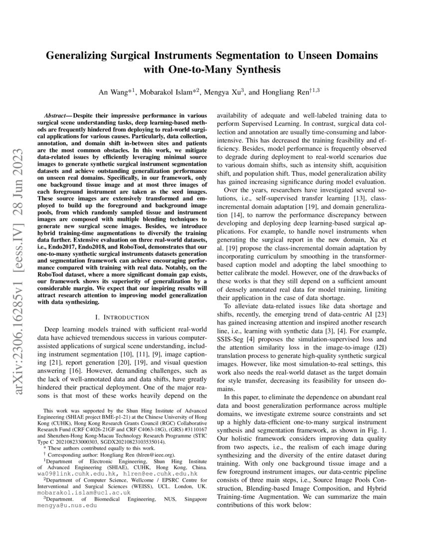 Generalizing Surgical Instruments Segmentation To Unseen Domains With