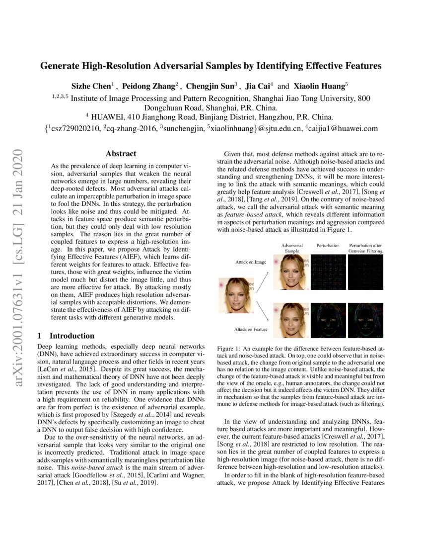 Generate High-Resolution Adversarial Samples by Identifying Effective ...
