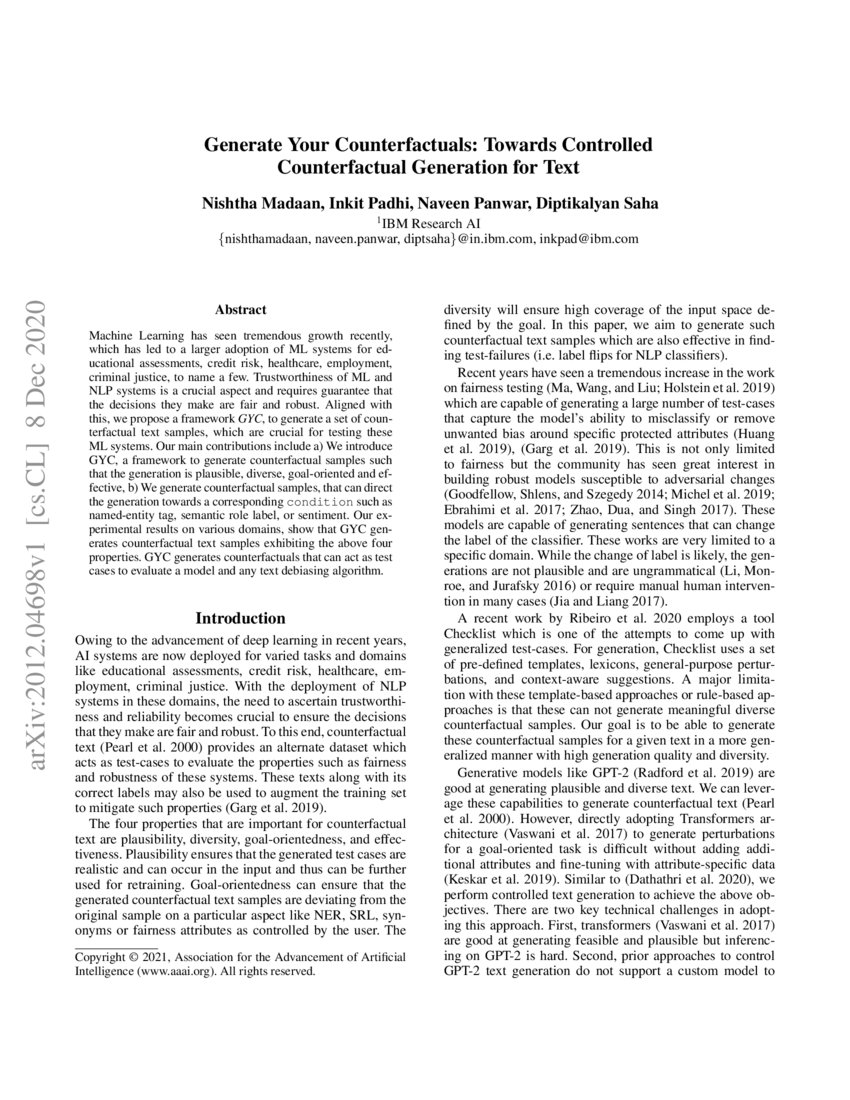 Generate Your Counterfactuals Towards Controlled Counterfactual Generation For Text Deepai