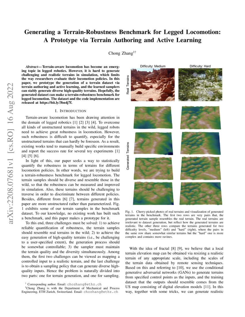 Generating a Terrain-Robustness Benchmark for Legged Locomotion: A ...